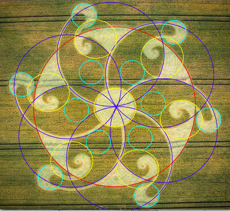 Crop Circle at Lion's Gate, Etchilhampton Hill, Nr Devizes, Wiltshire. Reported 8th/29th August 2024